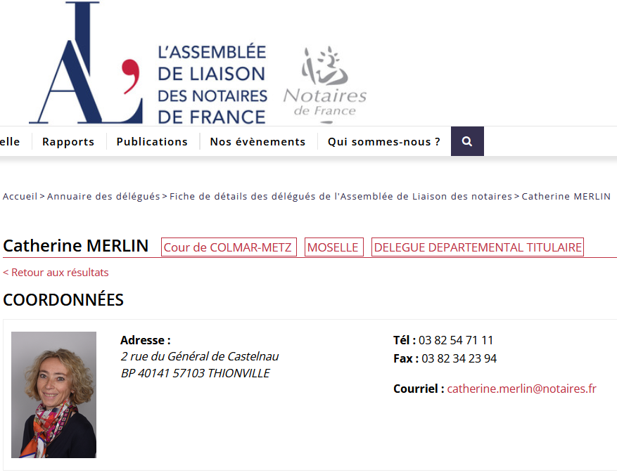 Maître Catherine Merlin : article de presse ou propagande notariale ...